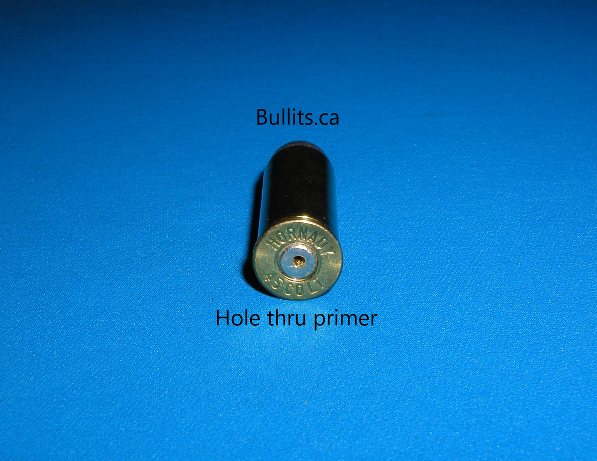 45 Colt (aka 45 Long Colt) with 300gr, Flat Nose, Copper plated bullet ...